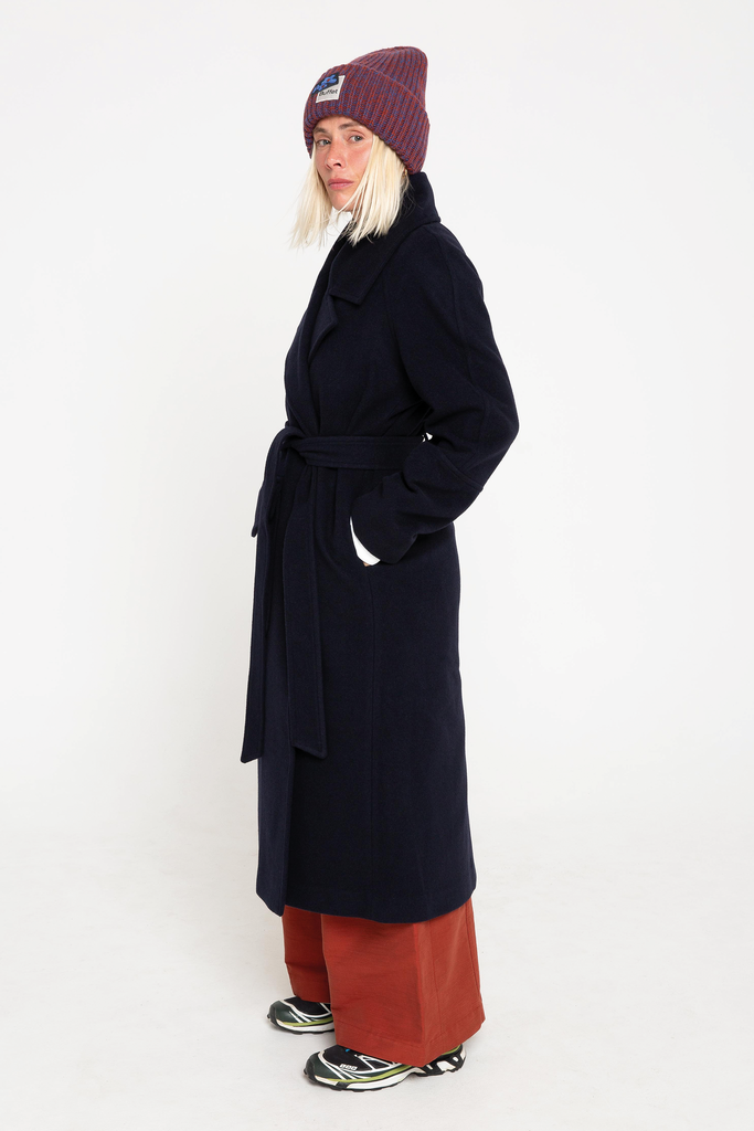 Navy wrap coat – Buffet Clothing