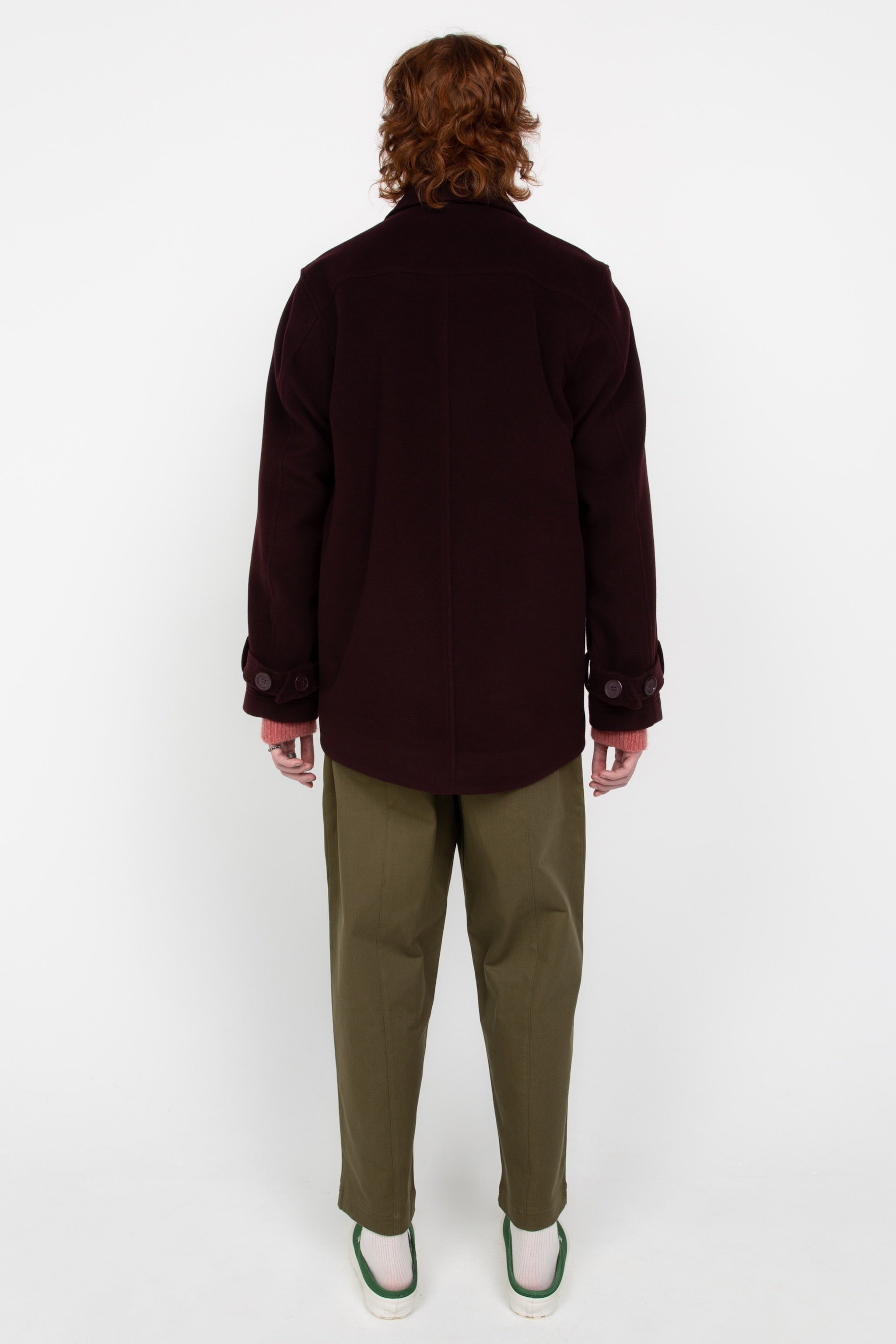 Burgundy men's coat – Buffet Clothing