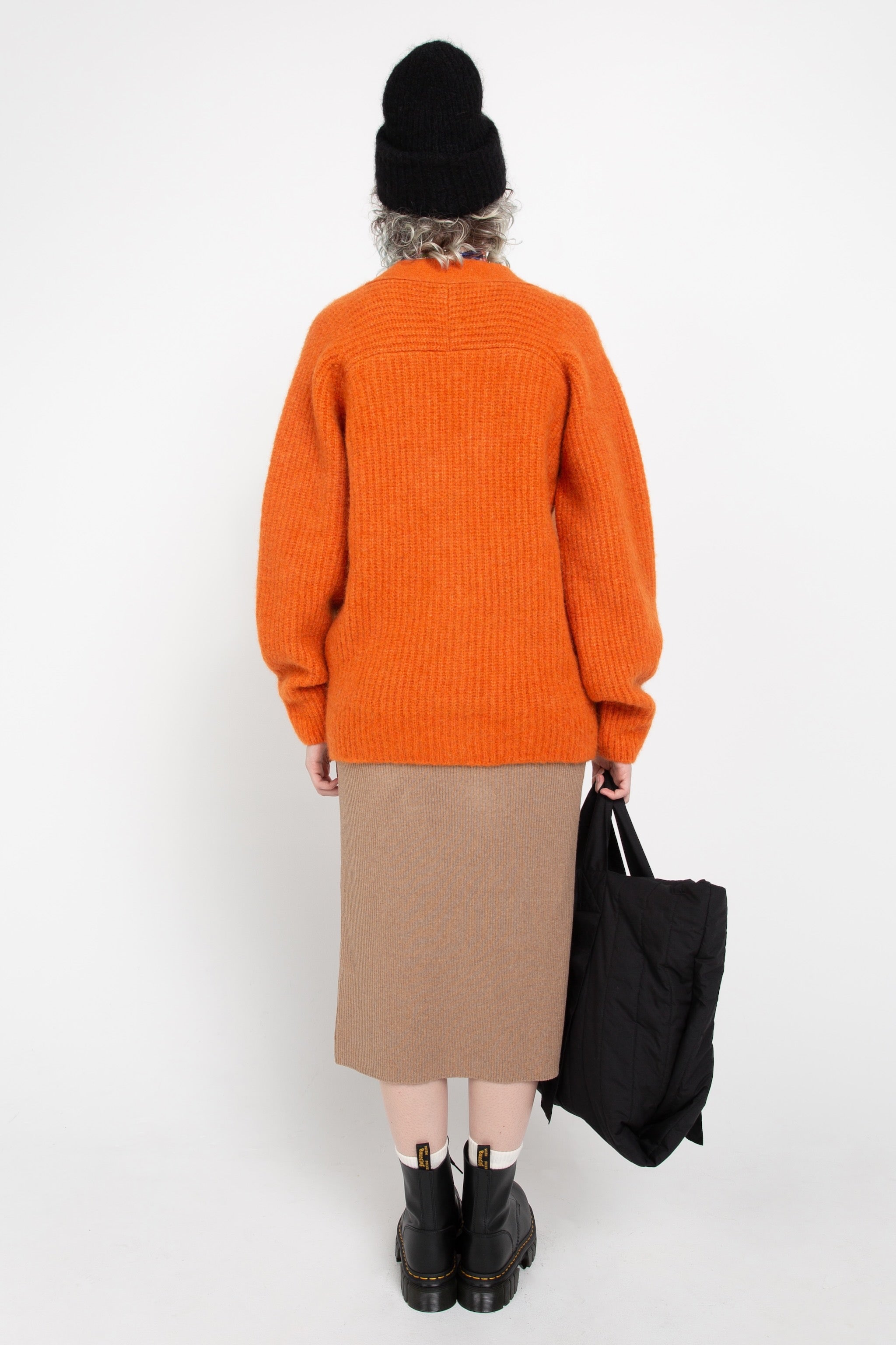 Orange alpaca cardigan – Buffet Clothing