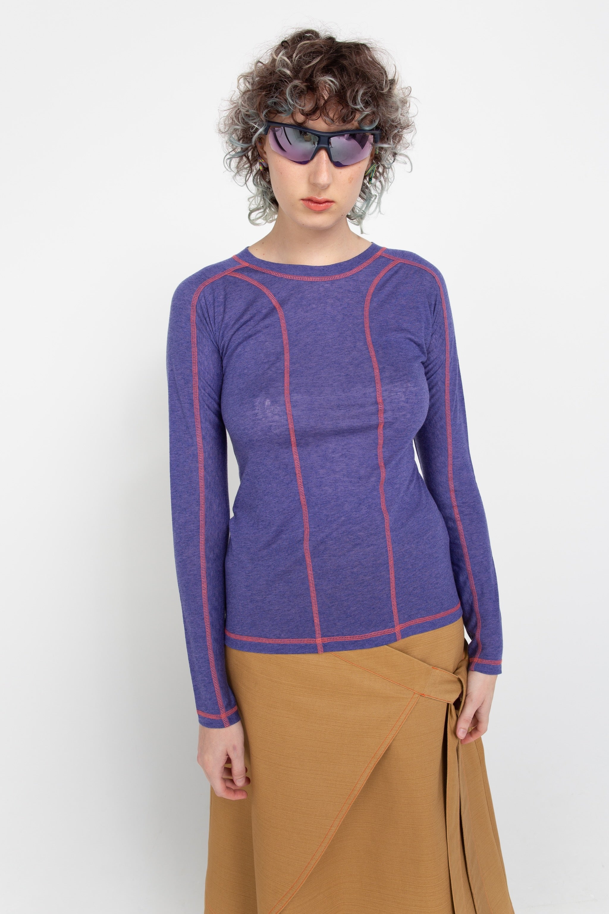 Violet paneled longsleeve – Buffet Clothing