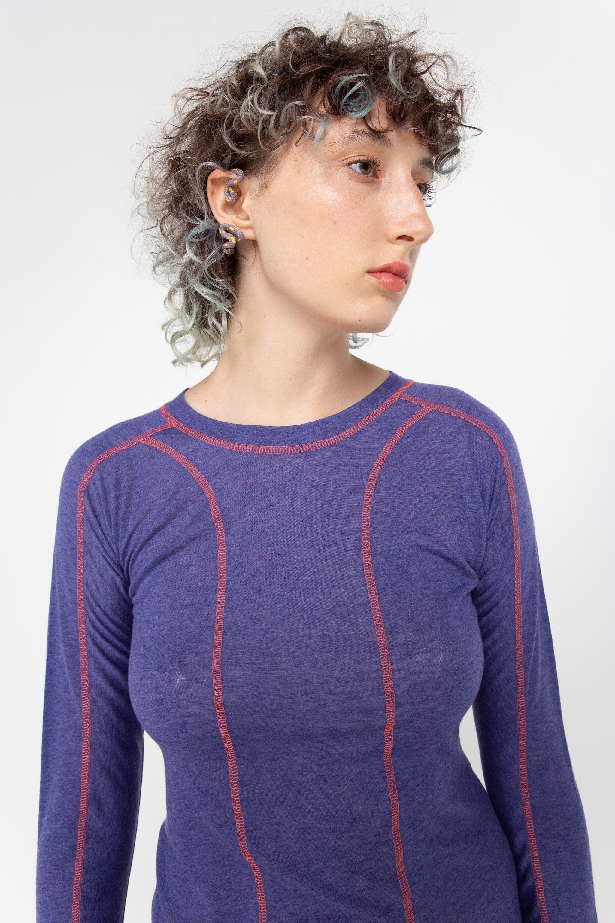 Violet paneled longsleeve – Buffet Clothing