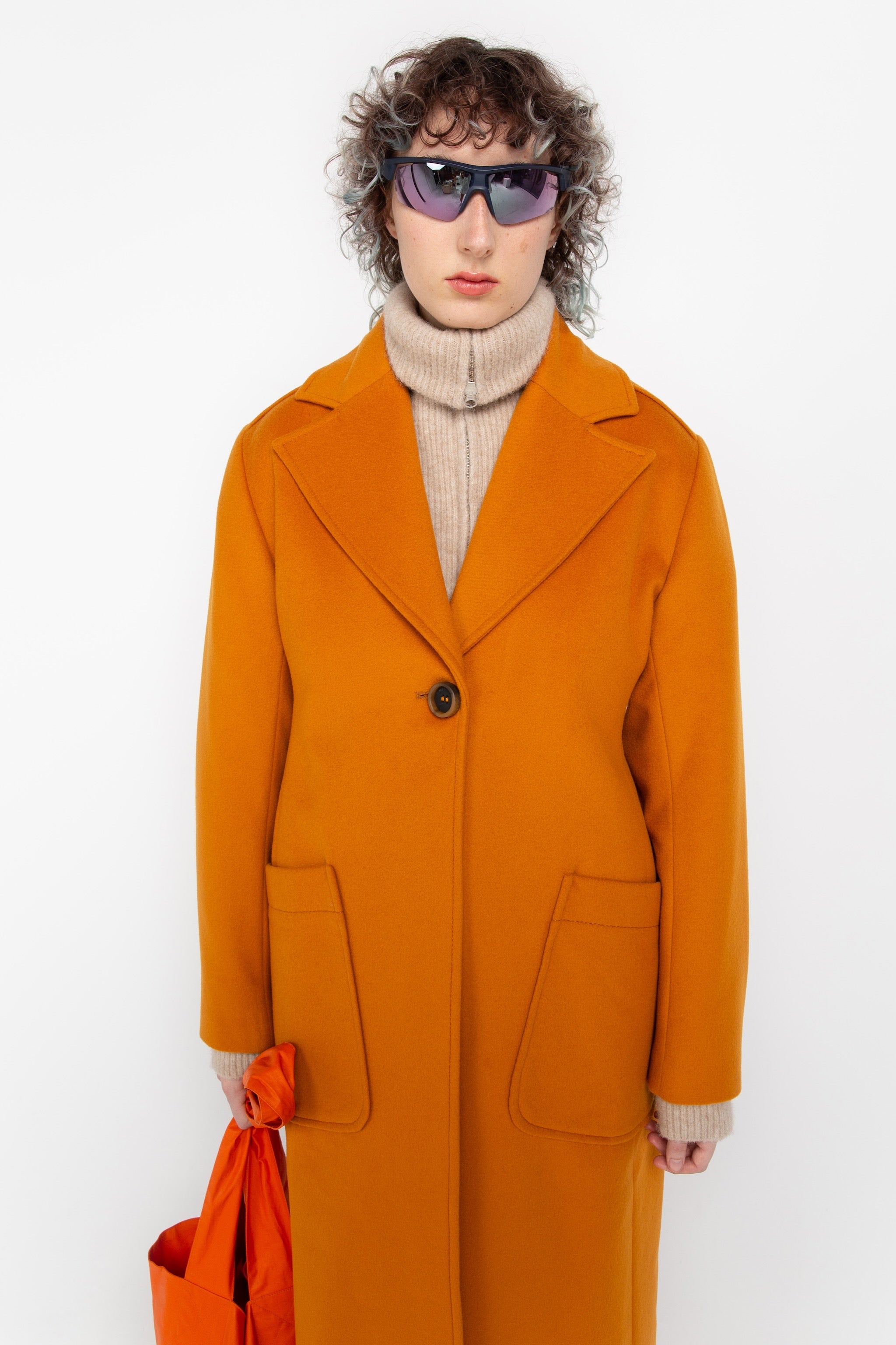 Orange tailored coat – Buffet Clothing
