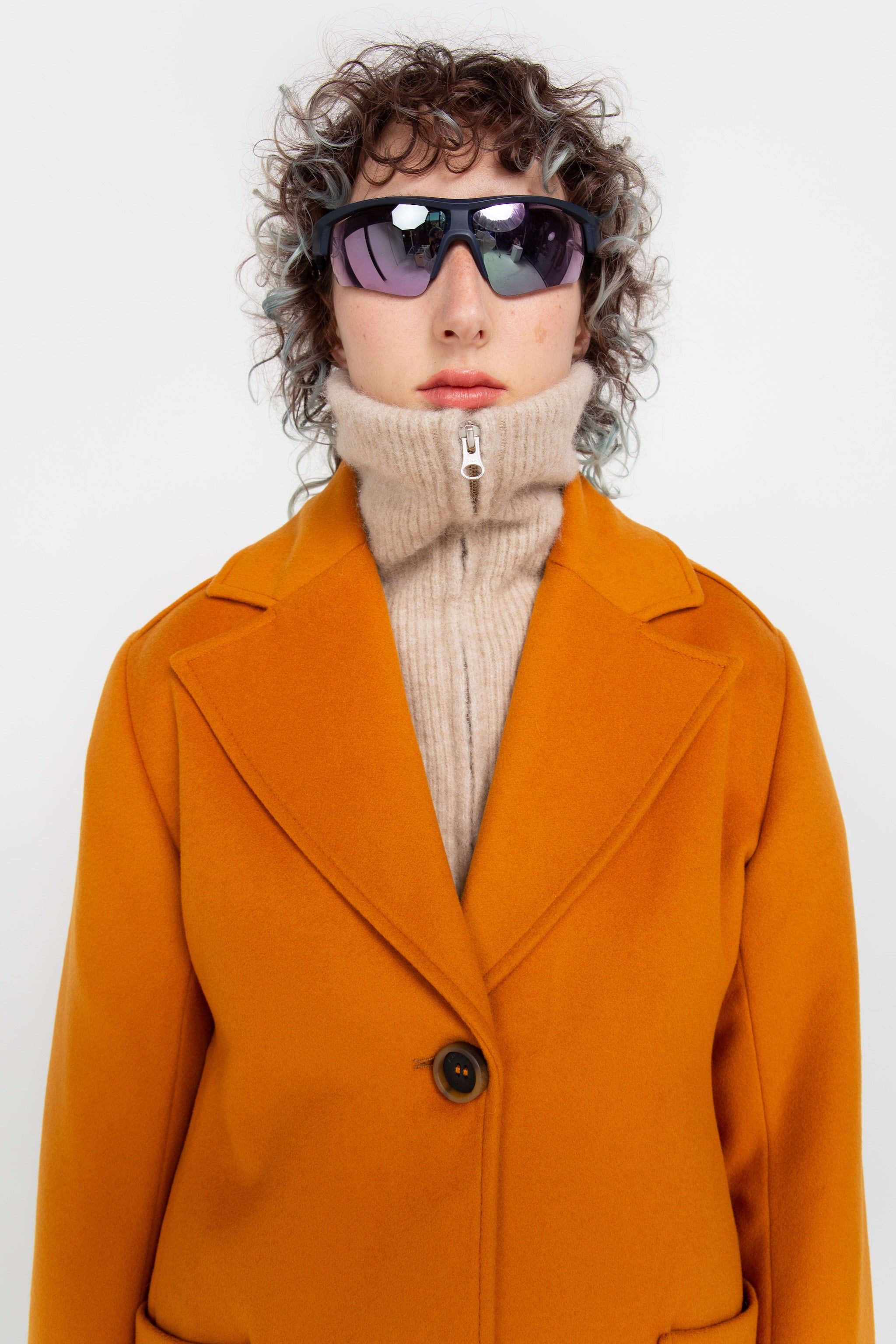 Orange tailored coat – Buffet Clothing