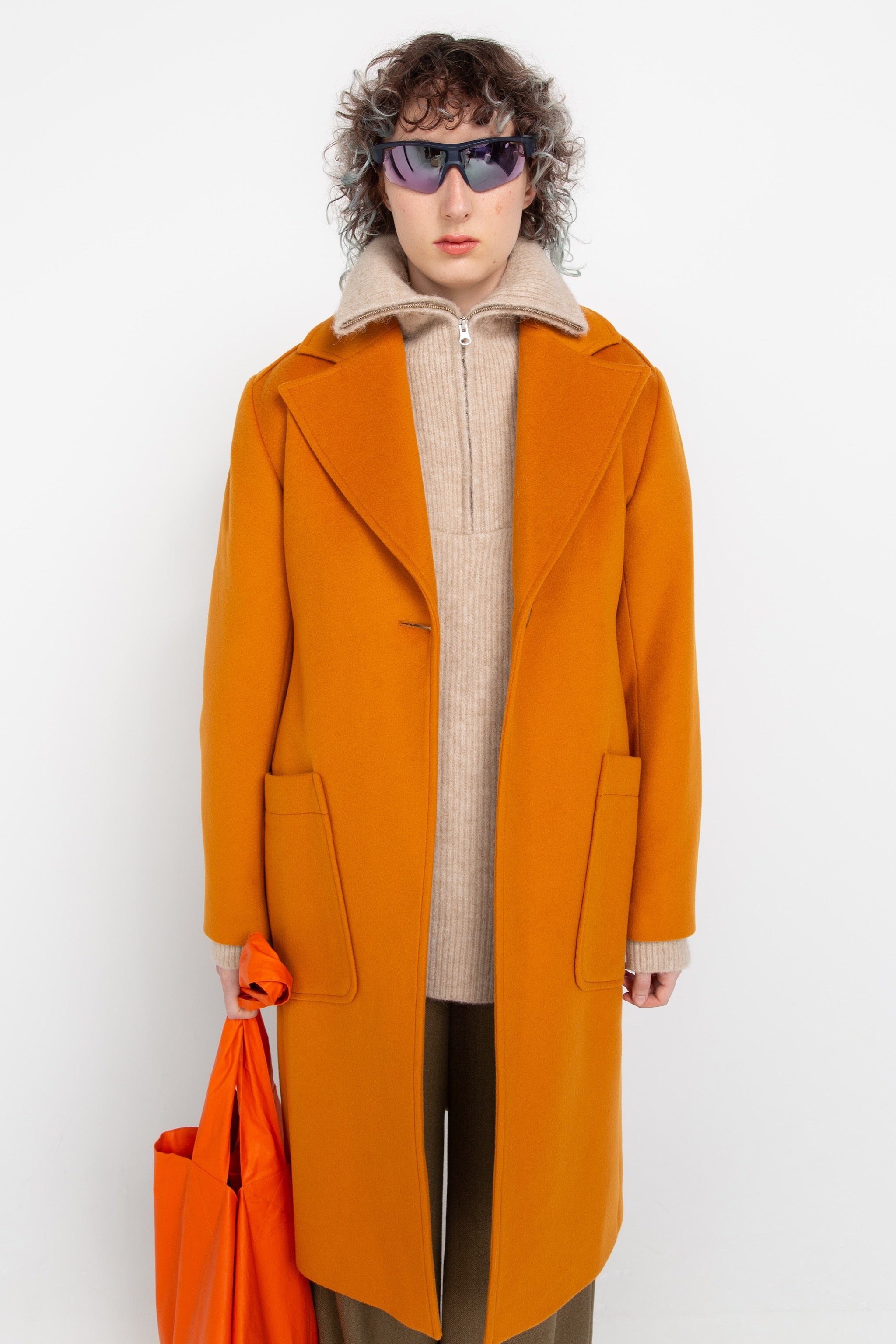 Orange tailored coat – Buffet Clothing